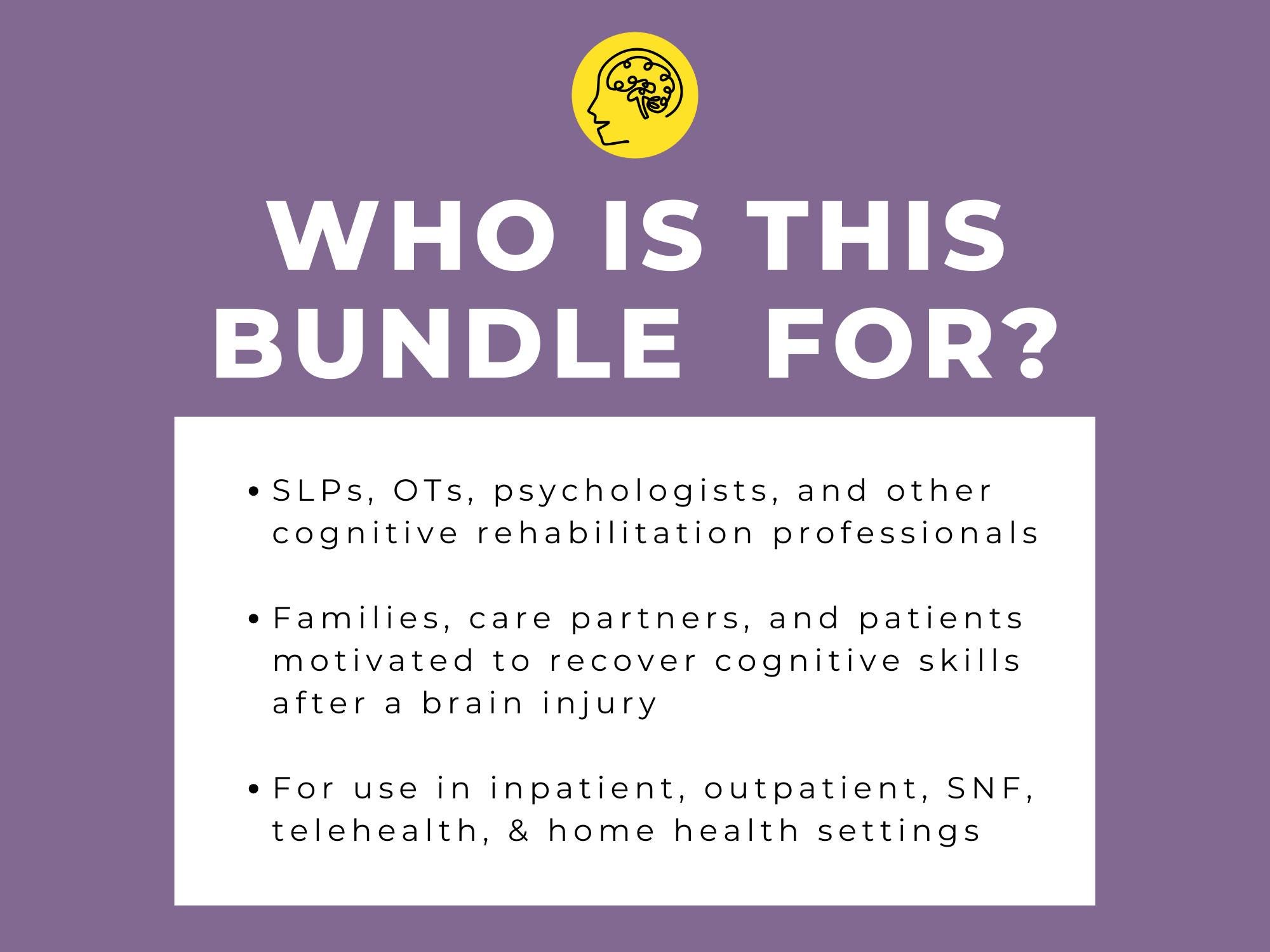 Cognitive Rehabilitation Bundle: Executive Functioning, Attention ...