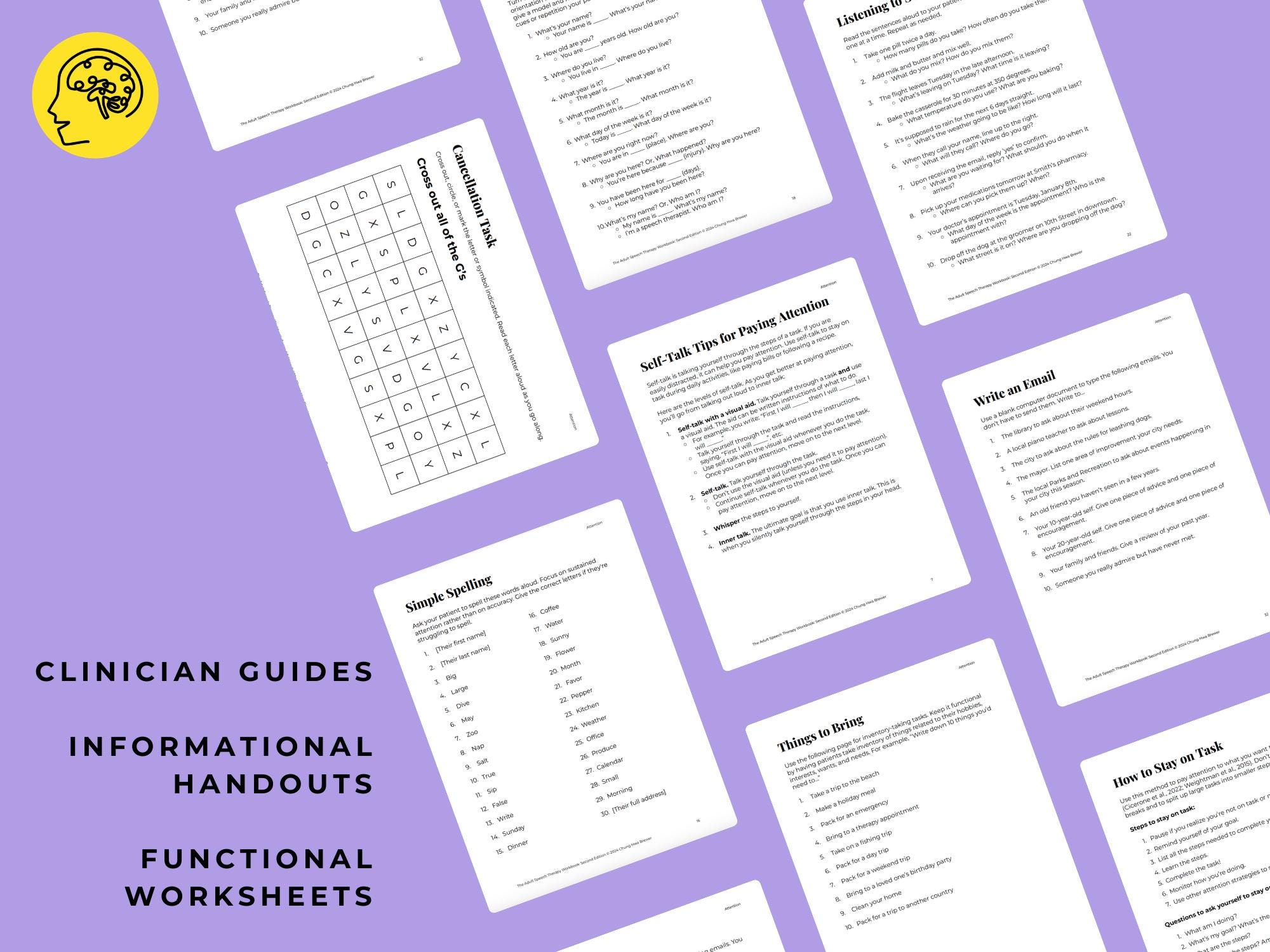 The Attention Workbook PDF Evidence-based Worksheets Materials for ...