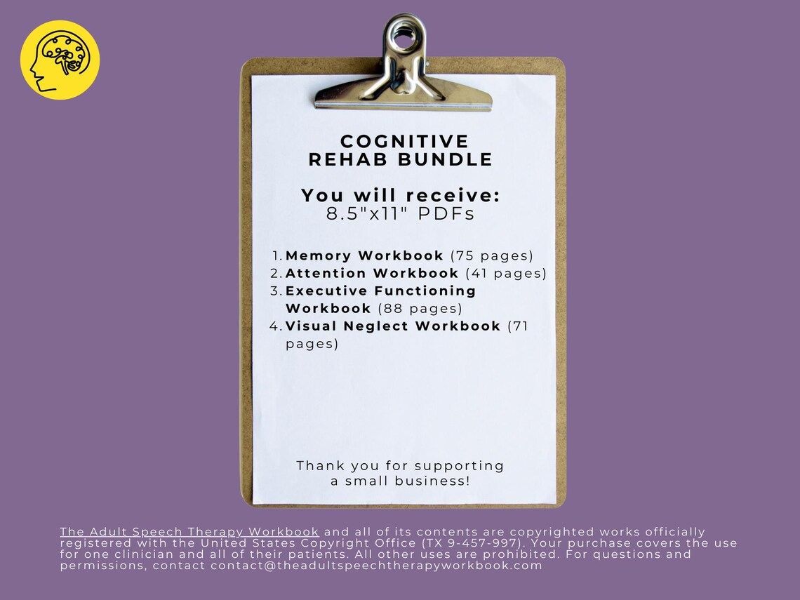 Cognitive Rehabilitation Bundle: Executive Functioning, Attention ...