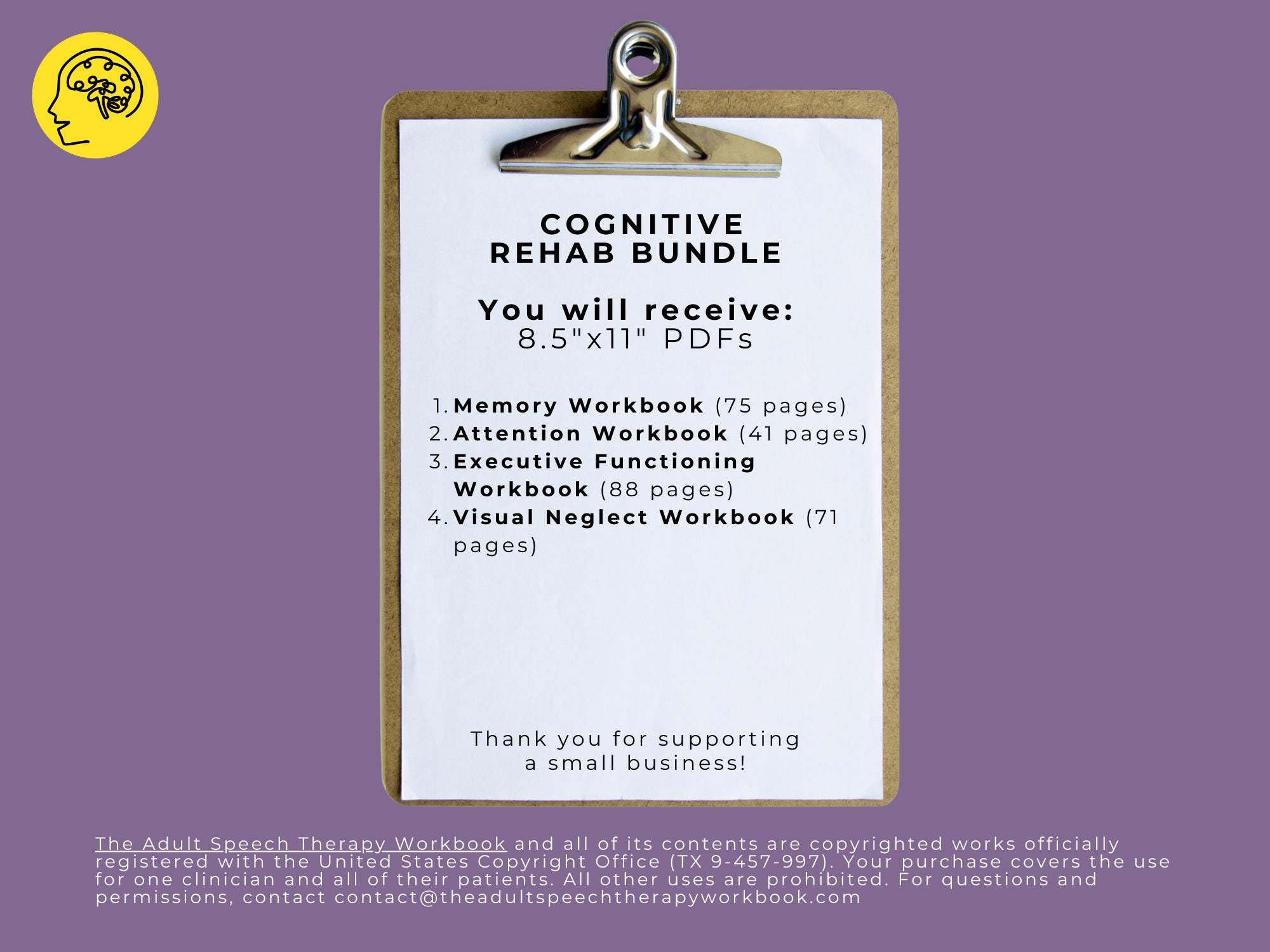 Cognitive Rehabilitation Bundle: Executive Functioning, Attention ...