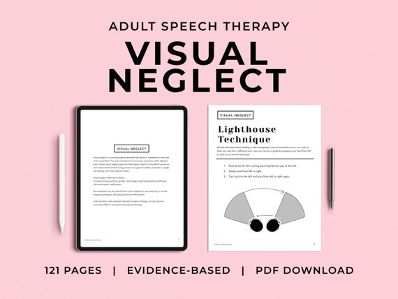 Visual Neglect Pack PDF Patient Handouts Worksheets - Etsy