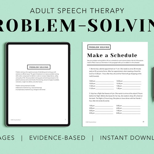 Problem Solving Pack PDF Patient Handouts Worksheets | Etsy