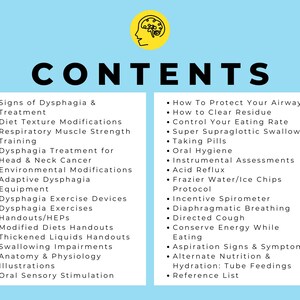 The Dysphagia Workbook PDF Swallowing Exercises With Pictures Handouts ...
