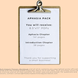 The Aphasia Workbook PDF for Stroke and TBI Evidence-based Worksheets ...