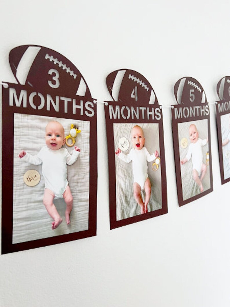 First Birthday Banner Newborn-12 Months, Football, Soccer, Sports - Etsy