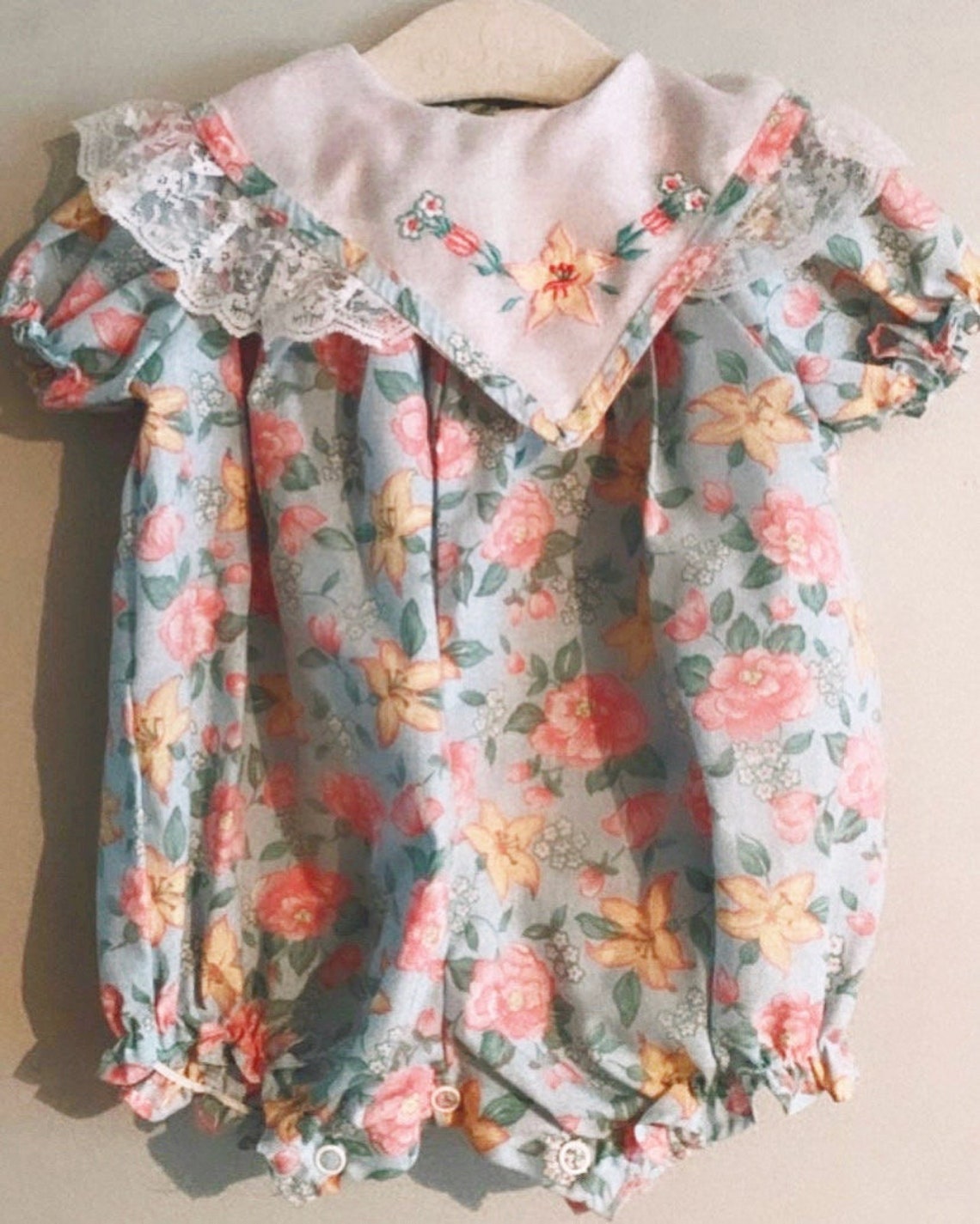 Vintage | Baby Girl Romper | Button Closure | 0-6 Months | Vintage ...