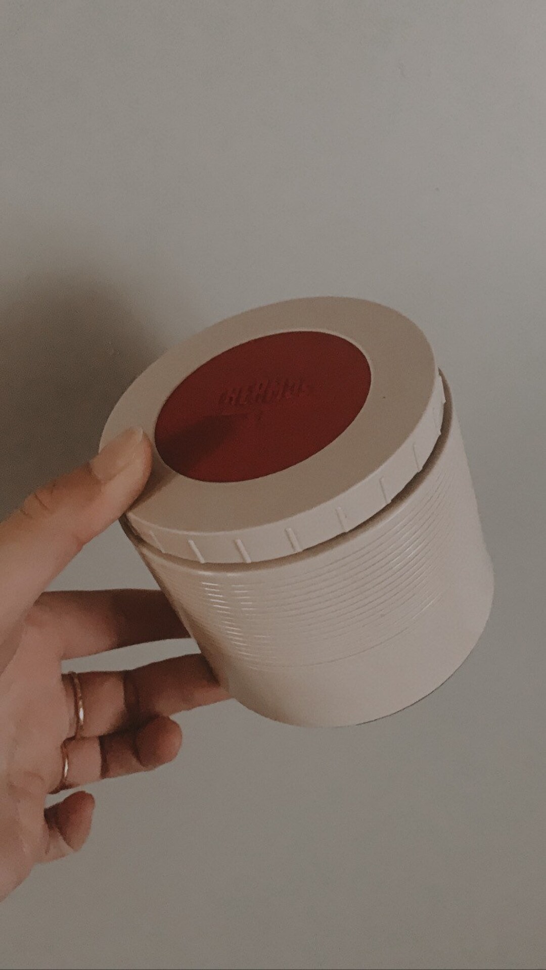 Vintage | Thermos | Snack Container | Maroon + Cream - Etsy