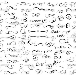 Swashes Svg Bundle, Flourish SVG, Swoosh SVG, Stroke Svg, Ornaments Svg ...