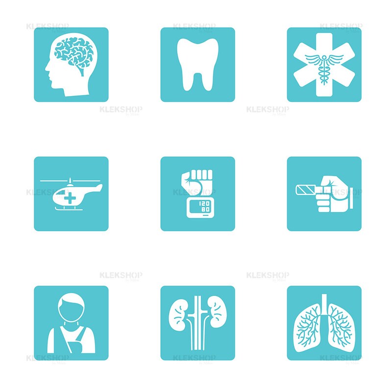 Square Medical White Icons Collection/digital File/icon - Etsy