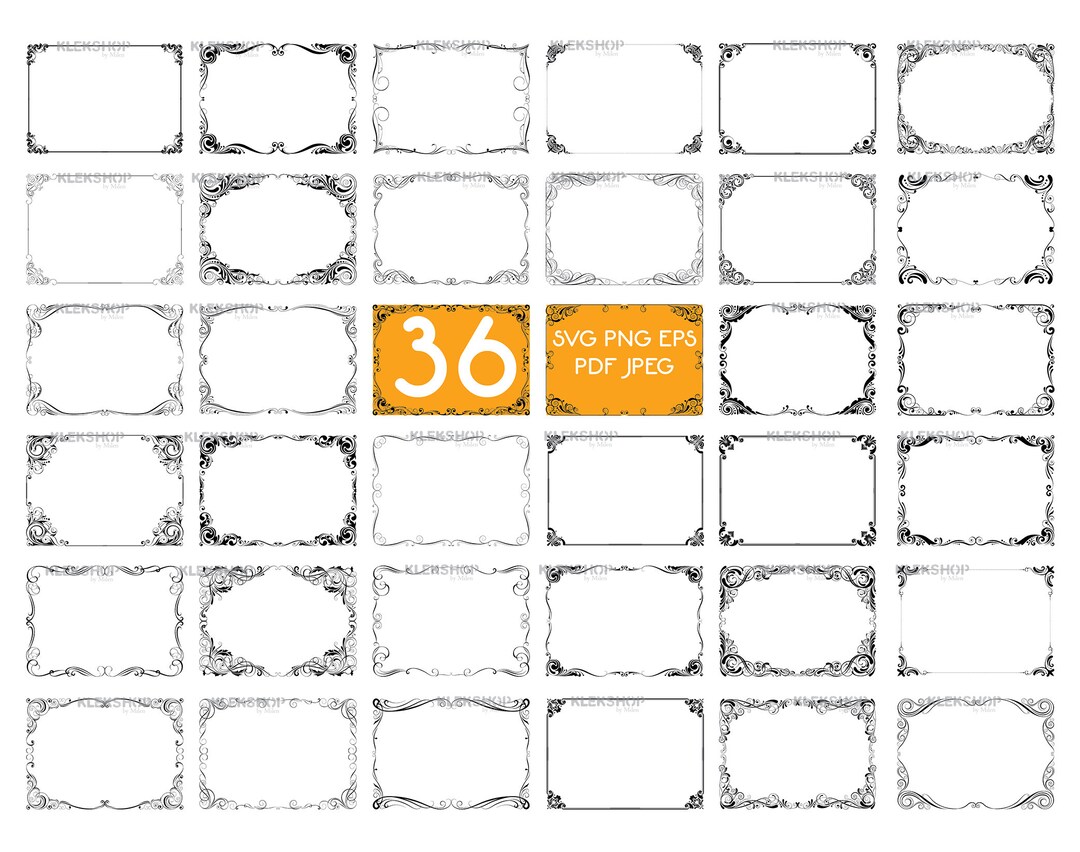 Cadre SVG Rectangle, Cadres SVG, Cadres tourbillonnants SVG, Cadres ...