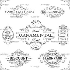 Vector Clipart Ornate Frames,digital Frames, Borders Clip Art,digital ...