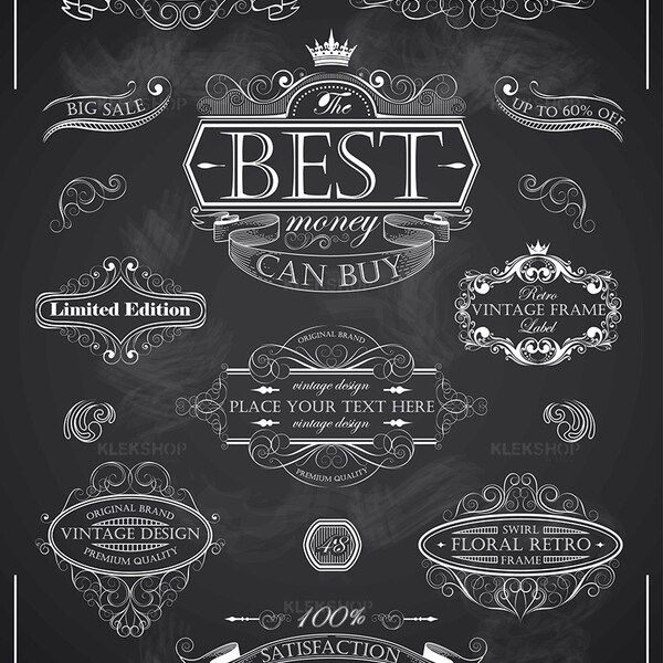 Chalkboard Flourish - Etsy