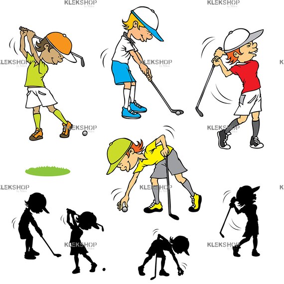 Kid Golfer Clipart