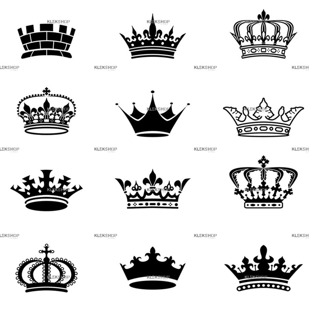 Crown Heraldry Collection Clip Artheraldry Set of 12cut - Etsy