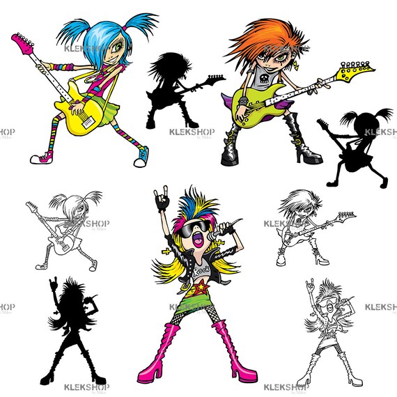 Girlie Rock Clip Art
