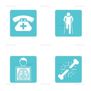 Square Medical White Icons Collection/digital File/icon Set/personal ...