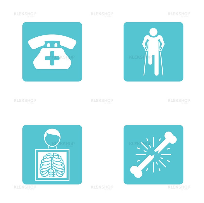 Square Medical White Icons Collection/digital File/icon - Etsy