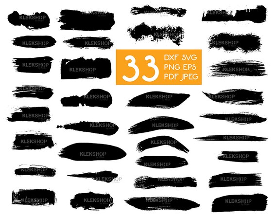 Paint Brushes Svg Brush Stroke SVG Brush Stroke Clipart - Etsy