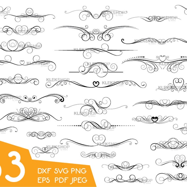 Flourish Clip Art - Etsy