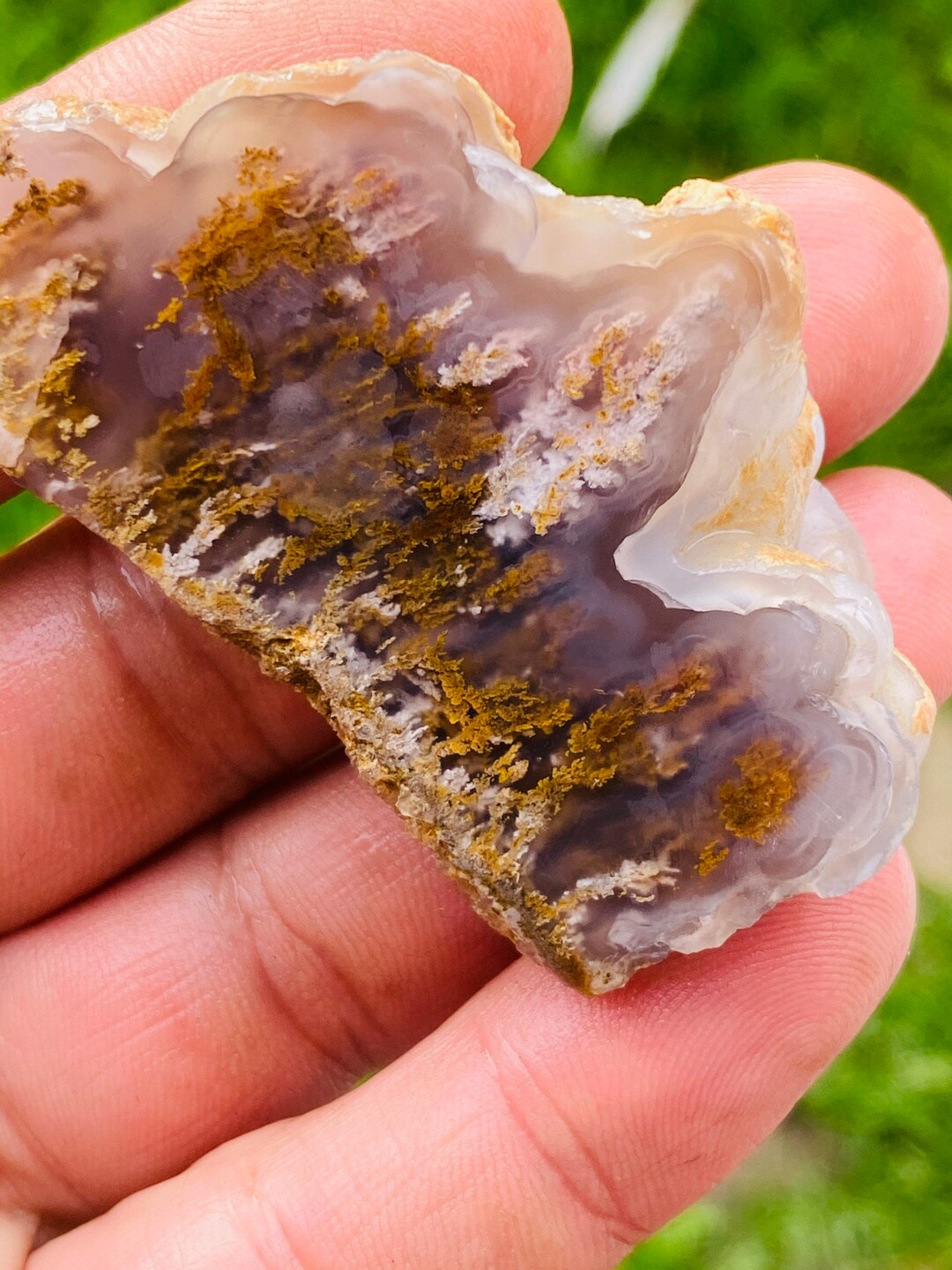 Rare Plume Agate Rough Crystal Mineral Gem Stone Rock Lapidary, Natural ...