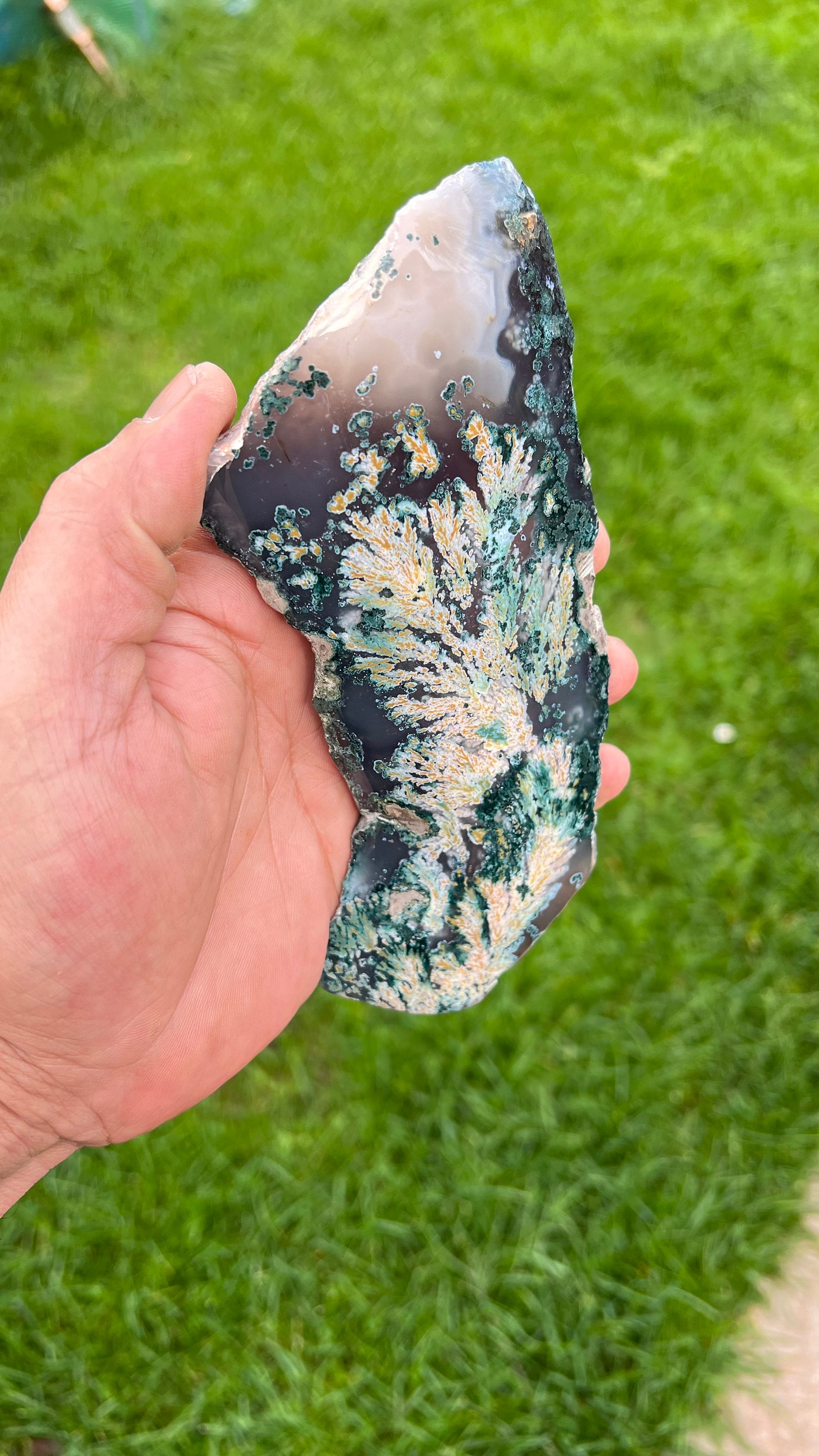 Quality Plume Agate Stone, High Quality Moss Agate Rough Slab, Agate ...