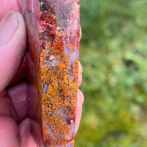 Raw Natural Red Plume Agate Rough Slab. Rare High Quality Multicolour ...