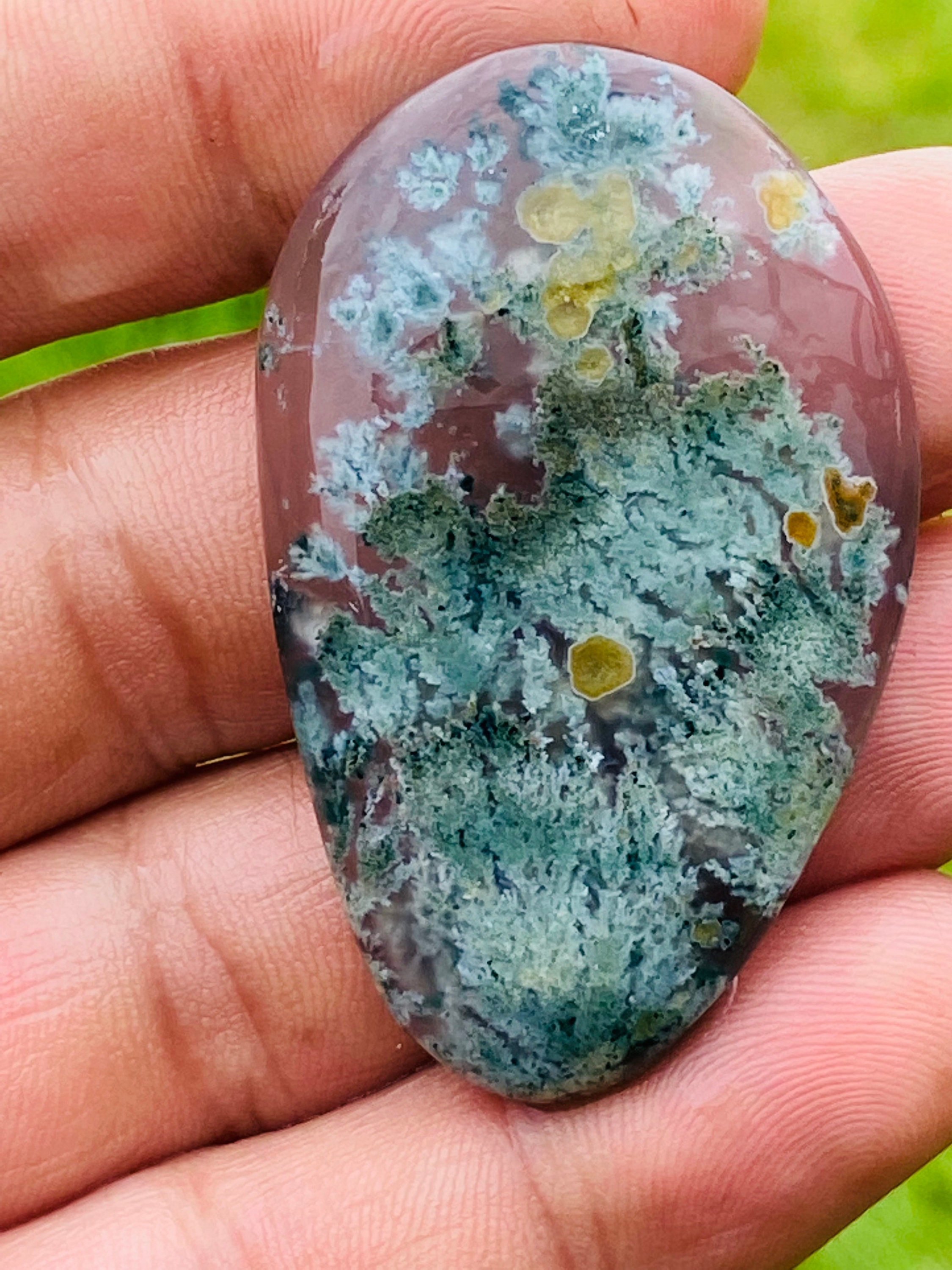 Rare Moss Agate Cabochon Top Quality Moss Agate. - Etsy