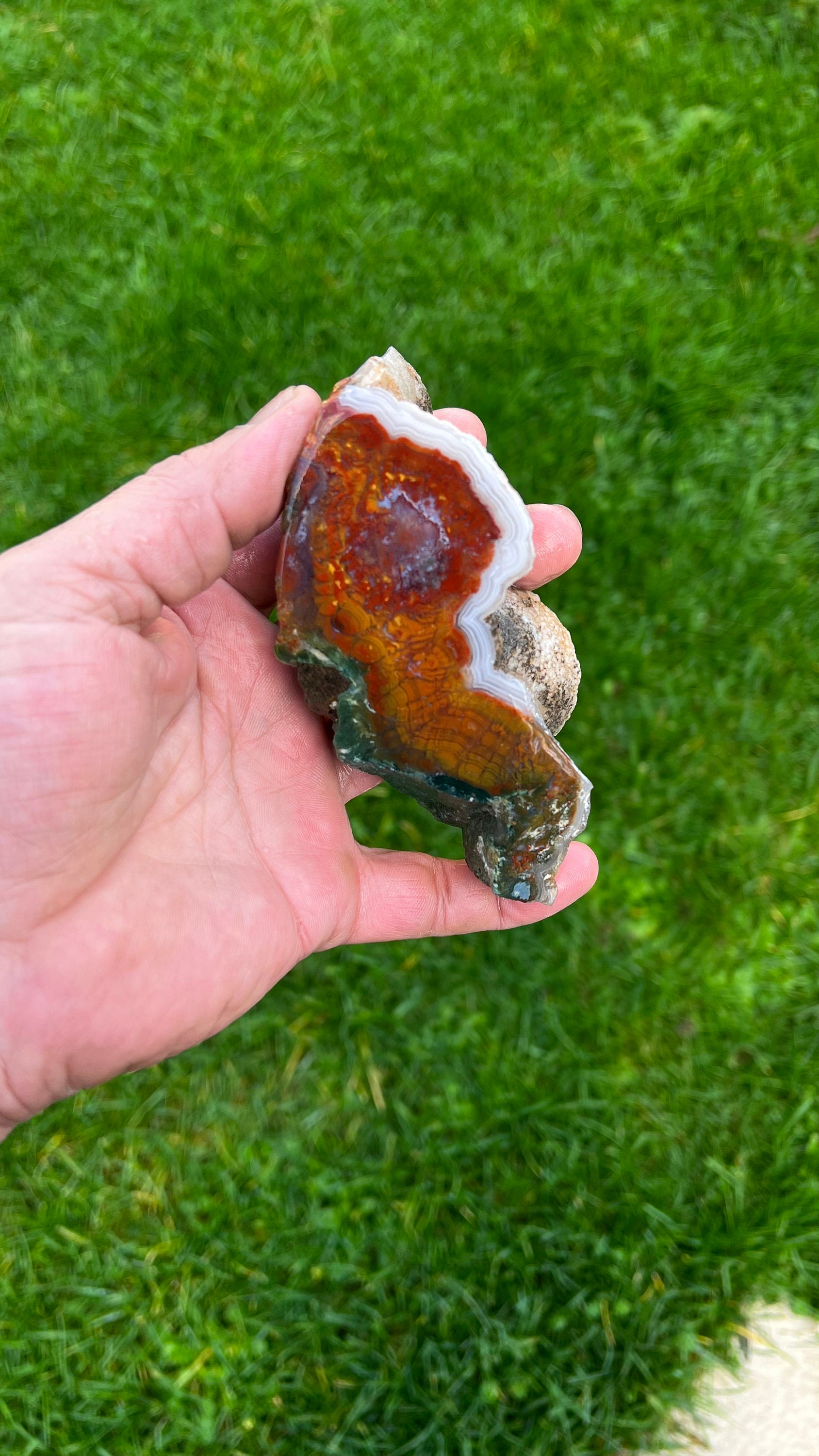 Natural Red and Orange Colours Plume and Laguna Banded Agate Rough Rock ...