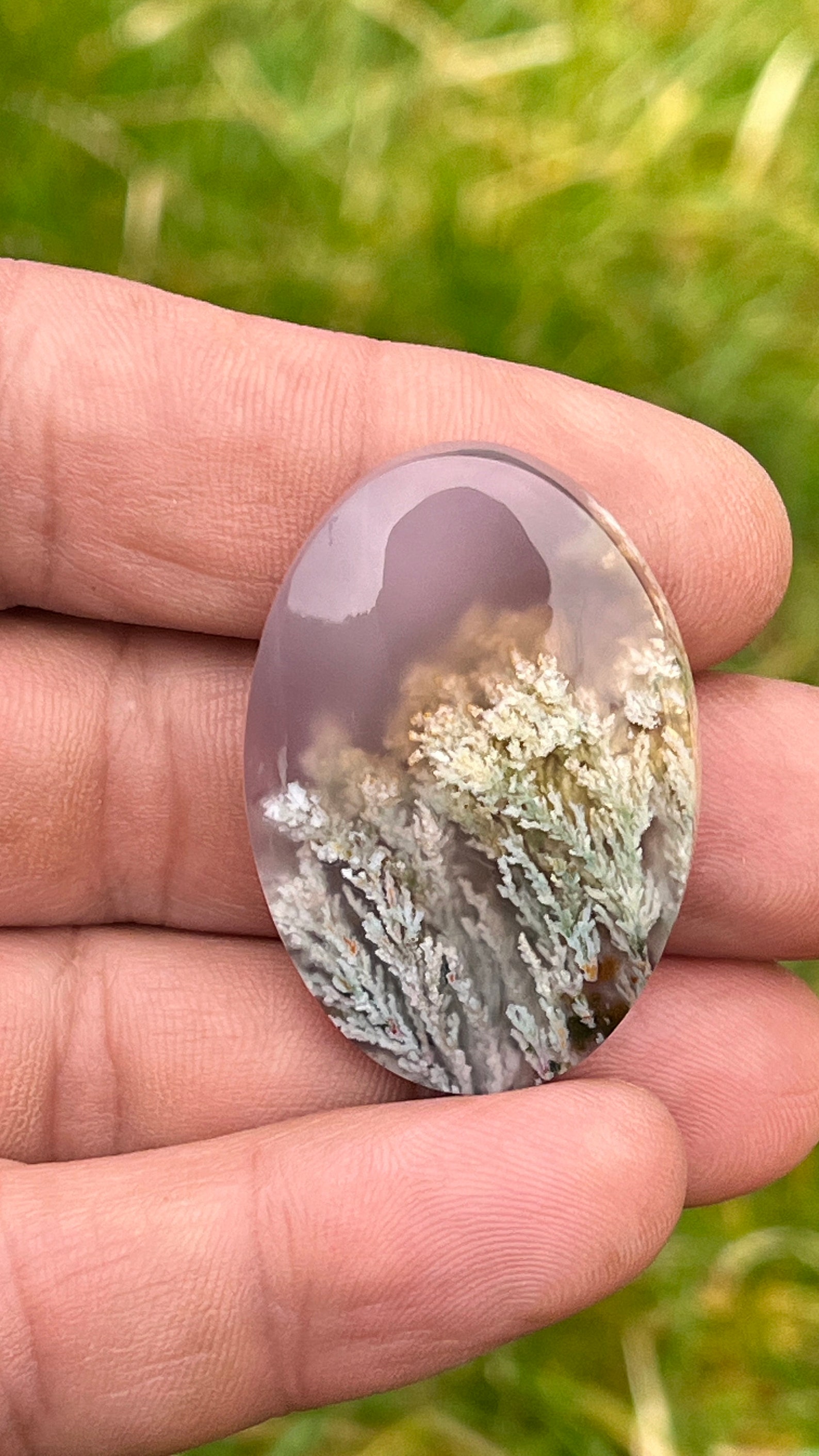 Natural Galaxy Cooper Creamy Colours Plume Agate Cabochon & Rare Agate ...