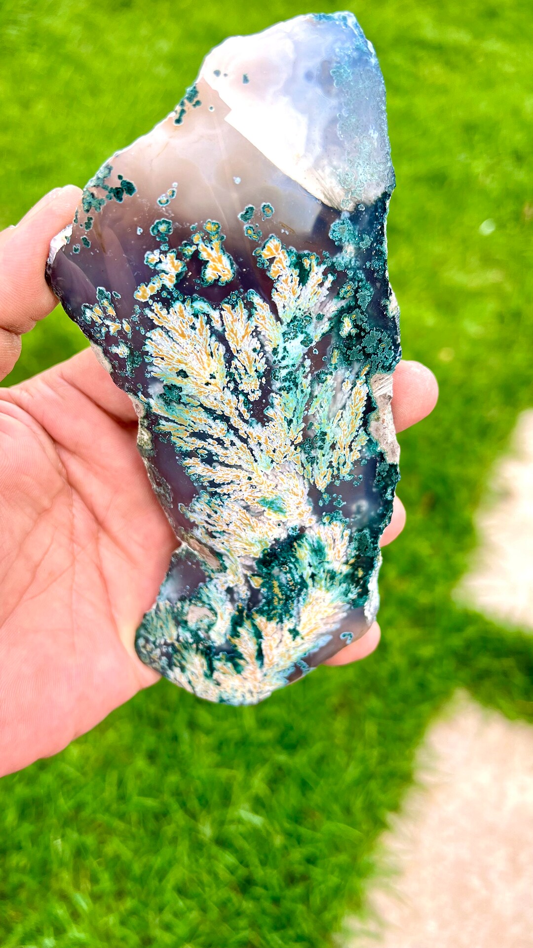 Quality Plume Agate Stone, High Quality Moss Agate Rough Slab, Agate ...