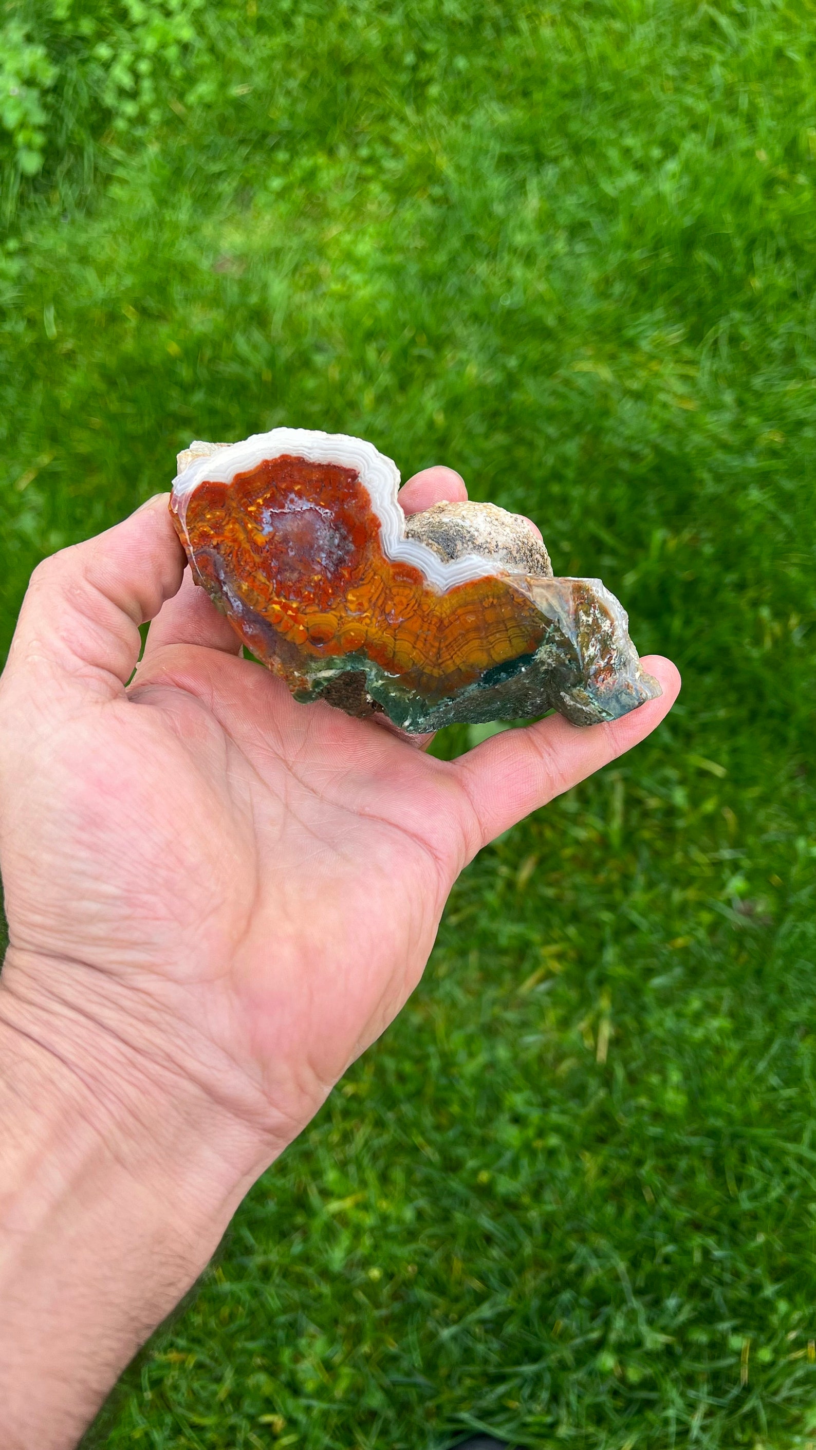 Natural Red and Orange Colours Plume and Laguna Banded Agate Rough Rock ...