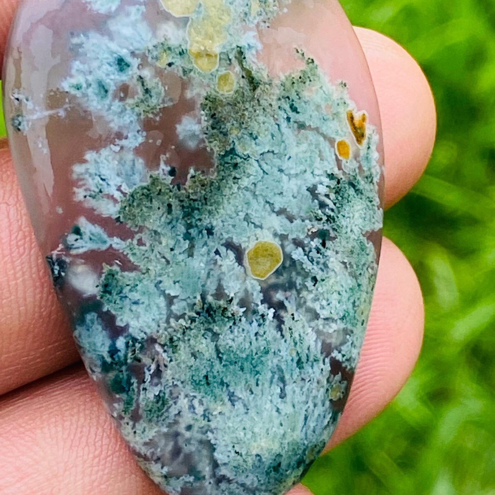 Rare Moss Agate Cabochon Top Quality Moss Agate. - Etsy