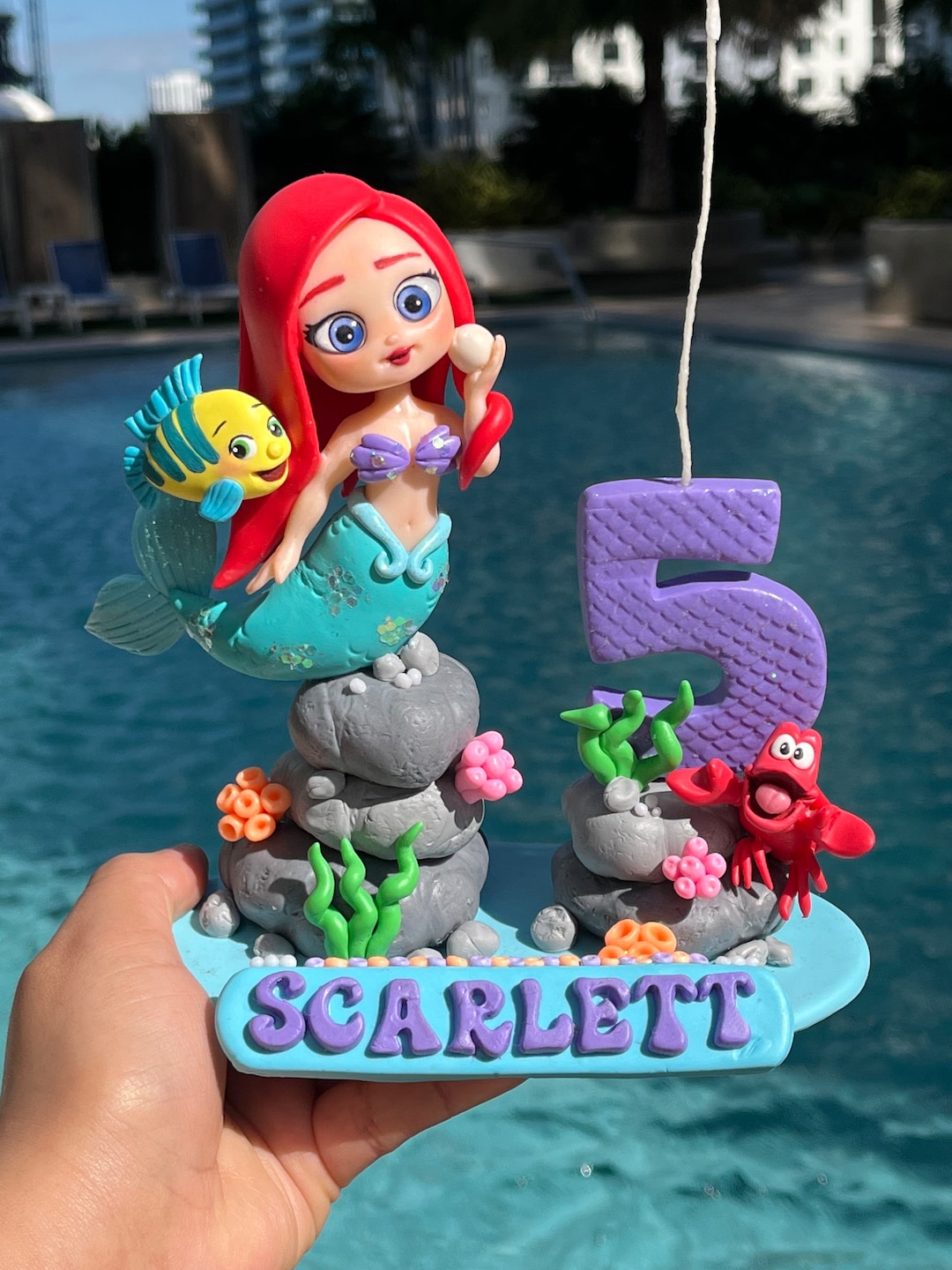 La Sirenita Cake Topper, Ariel Cake Topper, Ariel Gift, Under the Sea ...