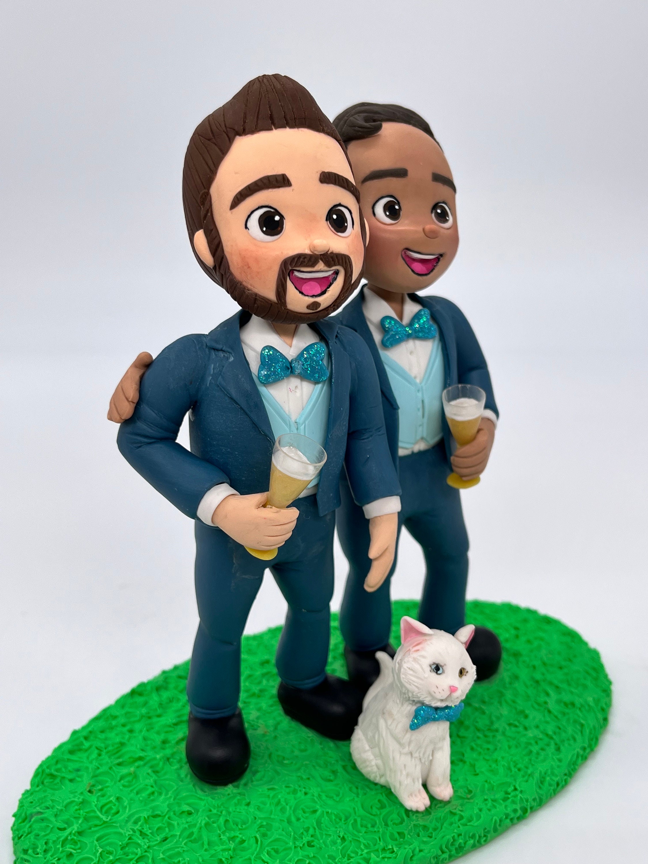 LGBTQ Wedding Cake Topper Custom Same Sex Couple Personalized Wedding ...