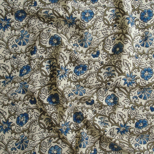 Block Print Fabric Green - Etsy
