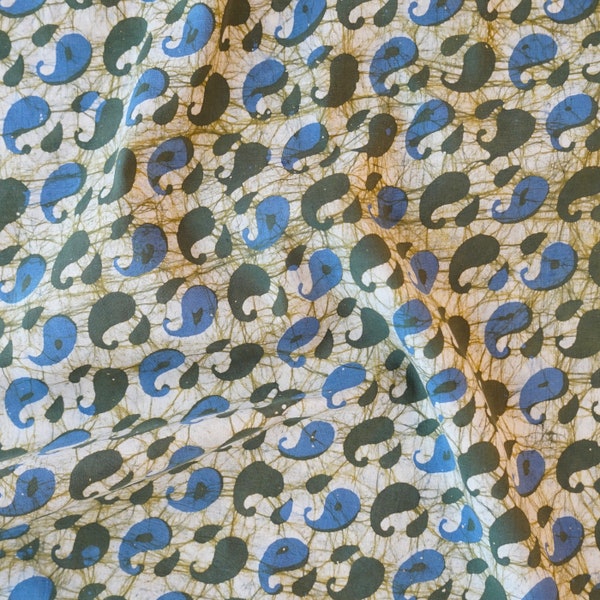 Paisley Block Print Fabric - Etsy UK
