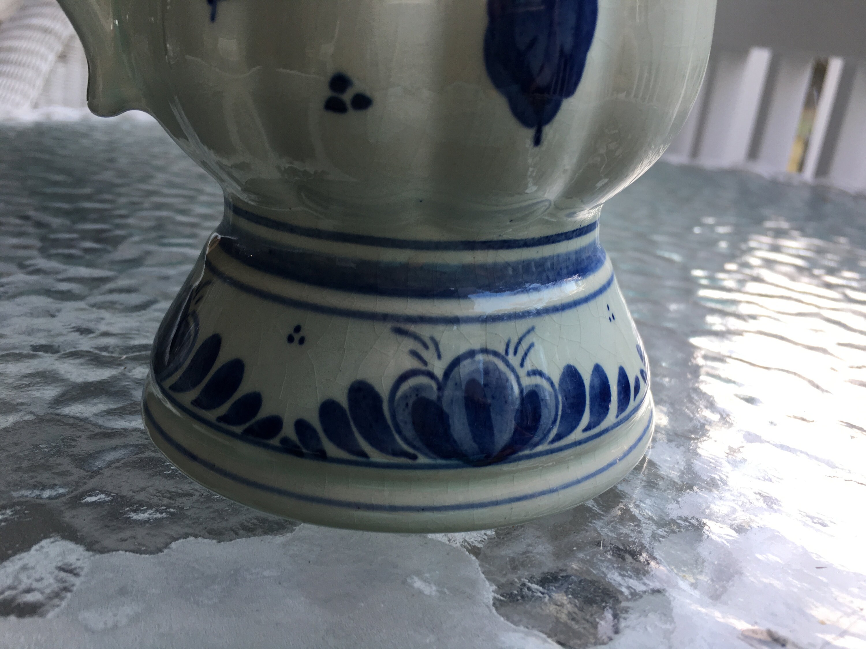 Vintage Delft Pottery Beer Stein Mug with Floral Design | Etsy