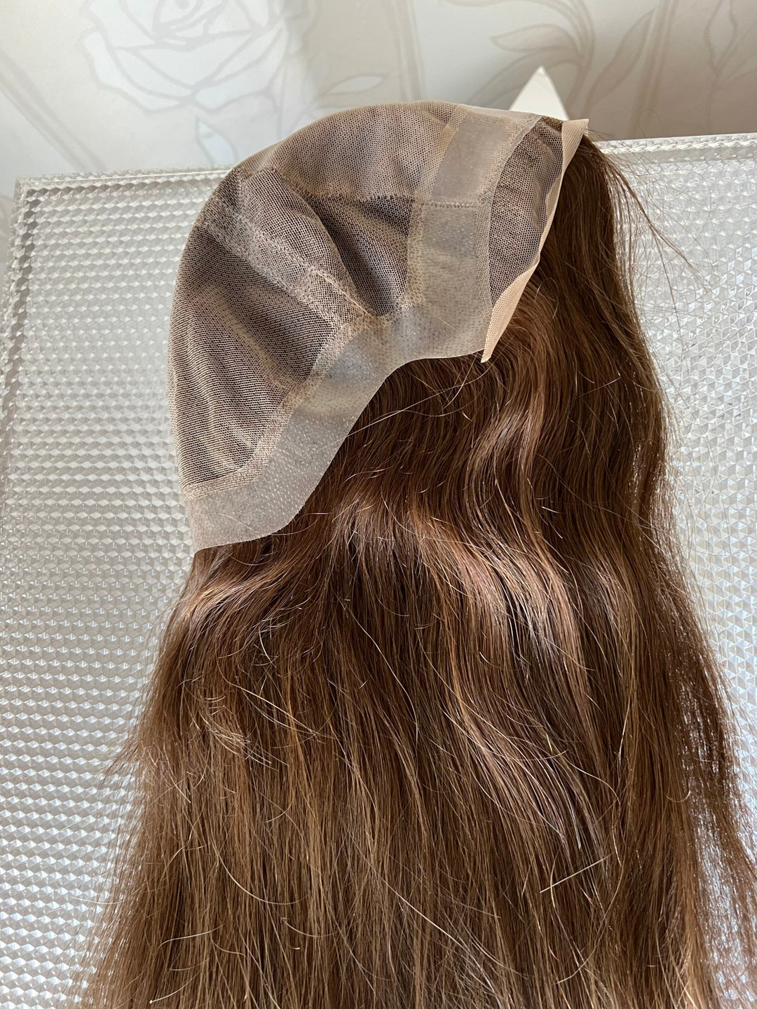 Custom MTO 23 57cm European Silicone Perimeter Full Lace Human Hair ...