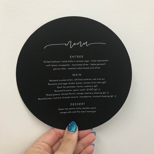 Personalized Menu Cards - Etsy