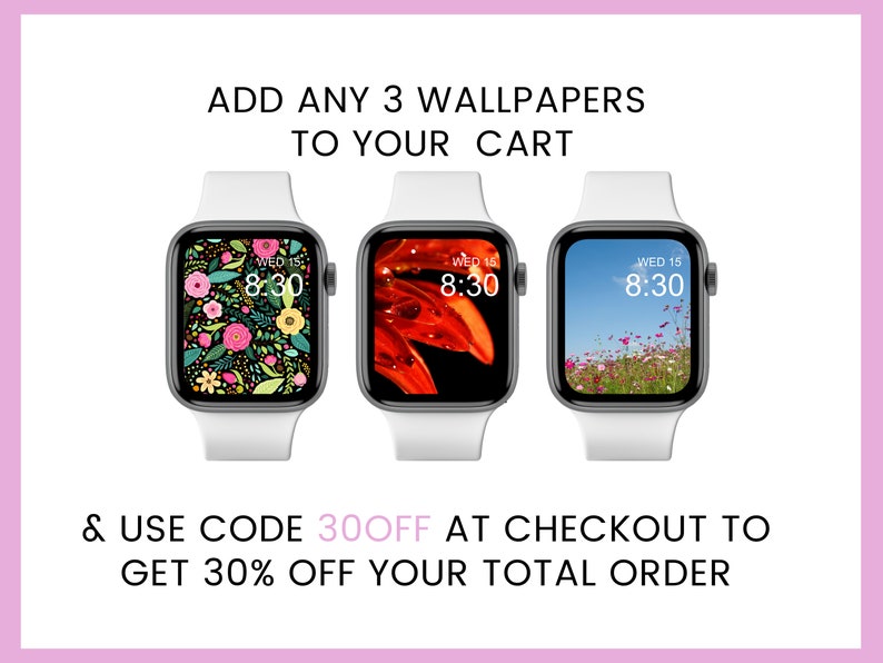 Floral Apple Watch Wallpaper, Wildflowers Watch Face, Watch Background ...