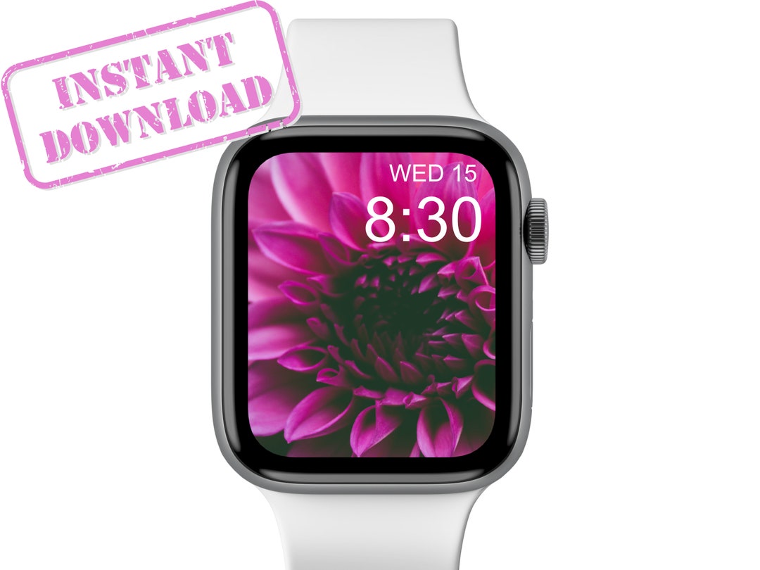 Floral Apple Watch Wallpaper, Pink Bloom Watch Face, Watch Background ...