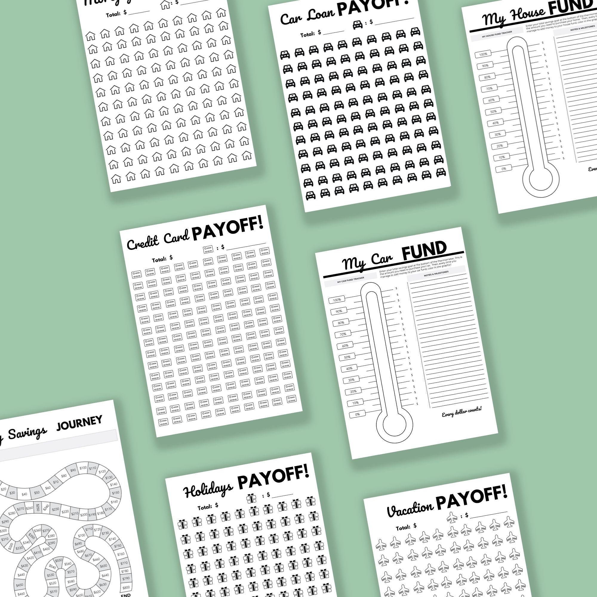 Money Tracker Printable Bundle Budget Debt Savings Planner - Etsy