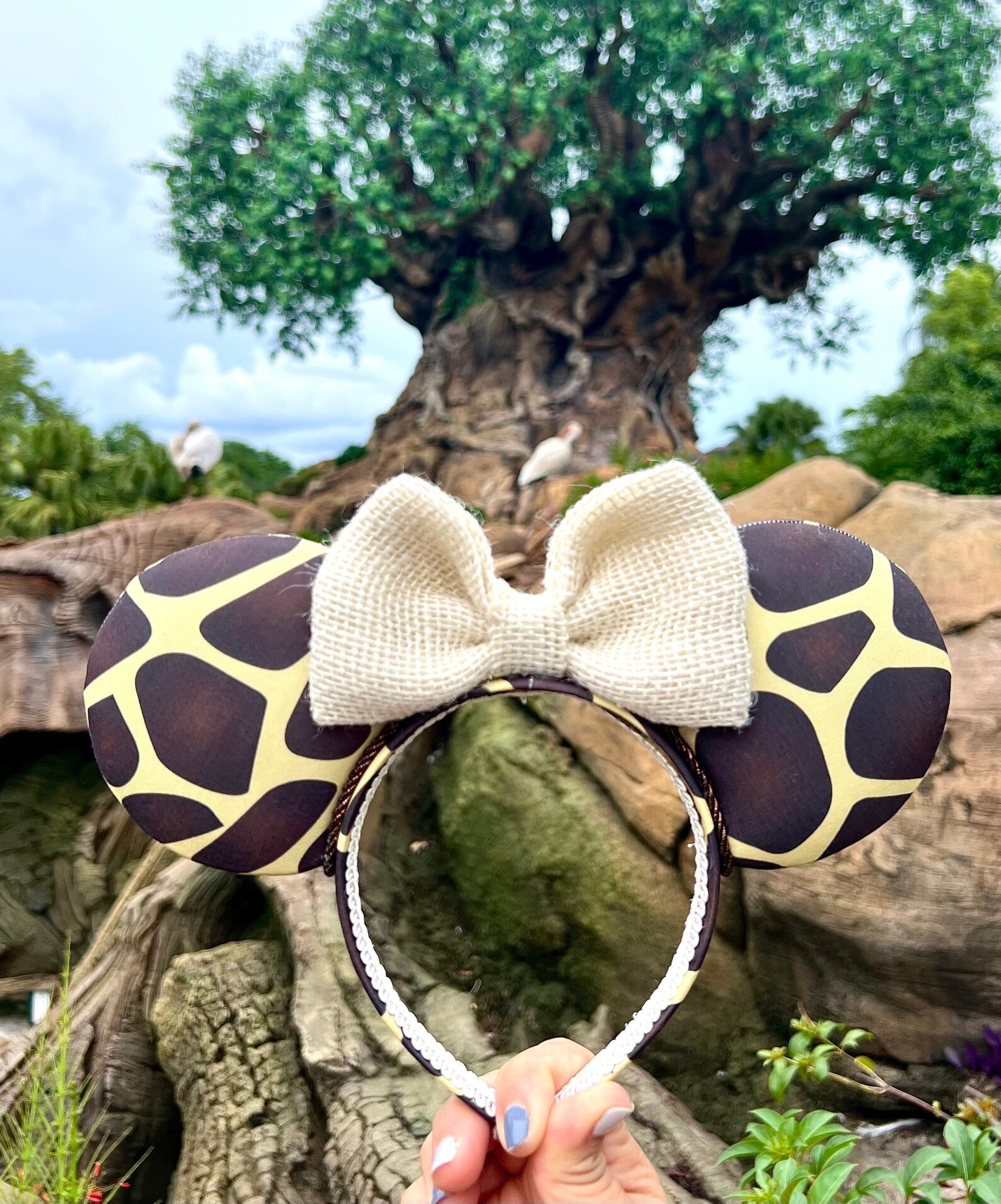 Giraffe Print Mouse Ears, Animal Kingdom Inspired Ears - Etsy UK