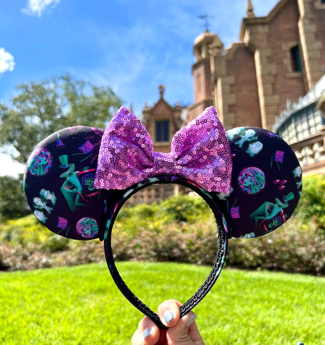 Haunted Mansion Inspired Mouse Ears Disney Ride Minnie Ears Etsy