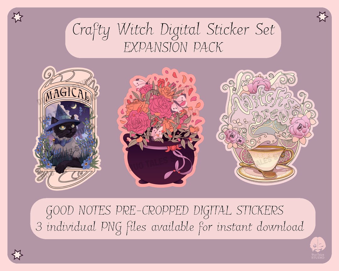 Crafty Witch Digital Stickers EXPANSION PACK | PNG |good Notes ...