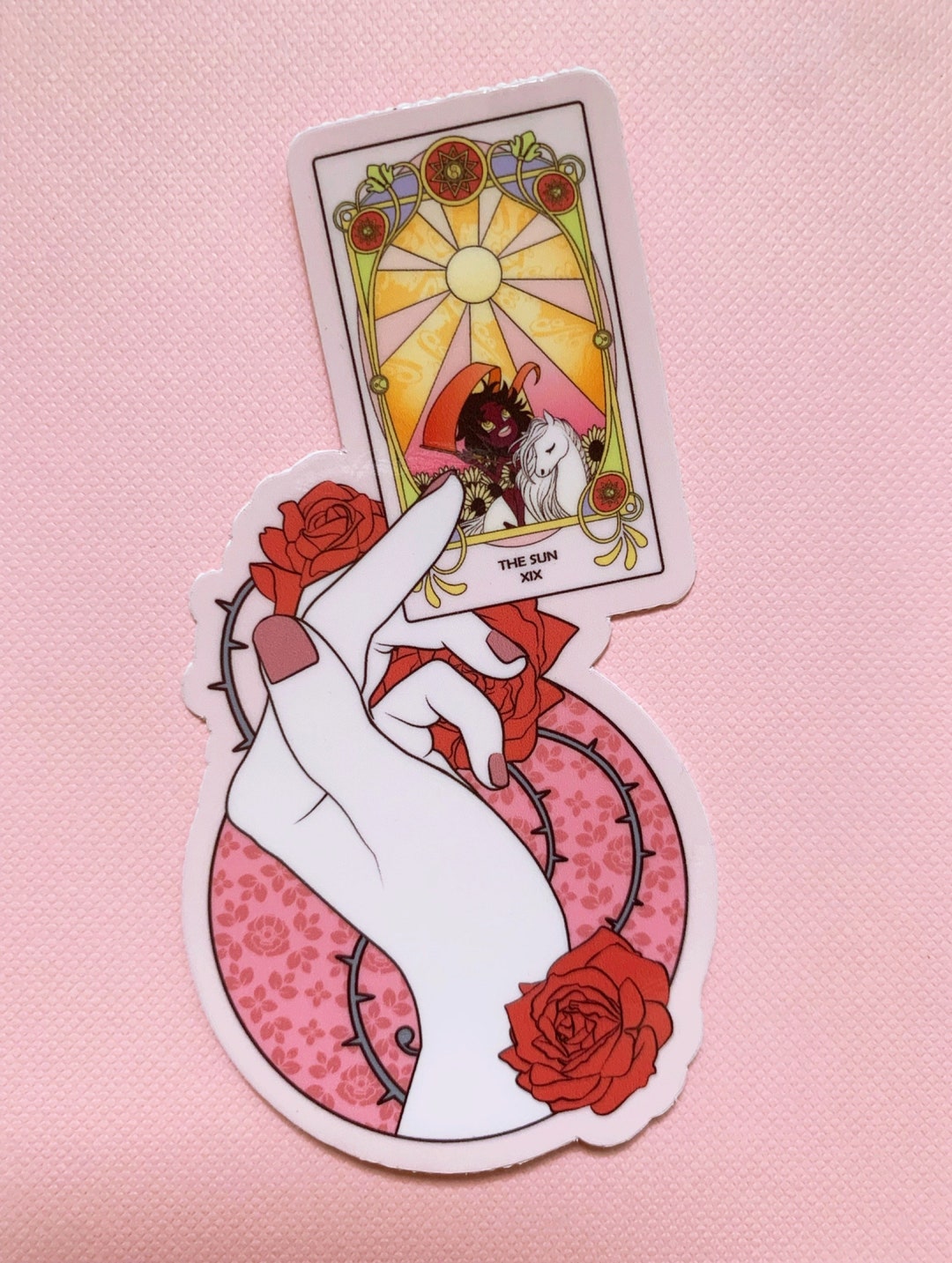 Sun Tarot Vinyl Sticker - Etsy