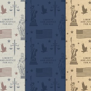 Vintage Americana Digital Paper Pack | Scrapbooking Digital Wallpaper ...