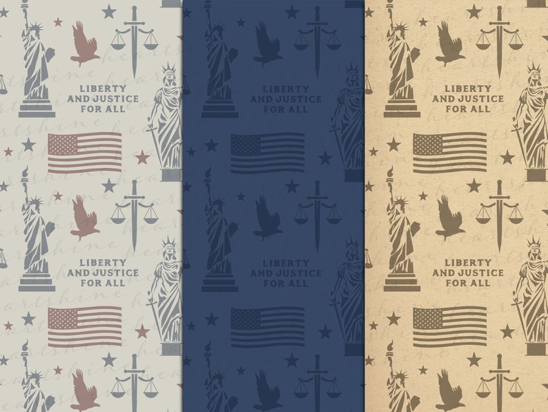 Vintage Americana Digital Paper Pack | Scrapbooking Digital Wallpaper ...