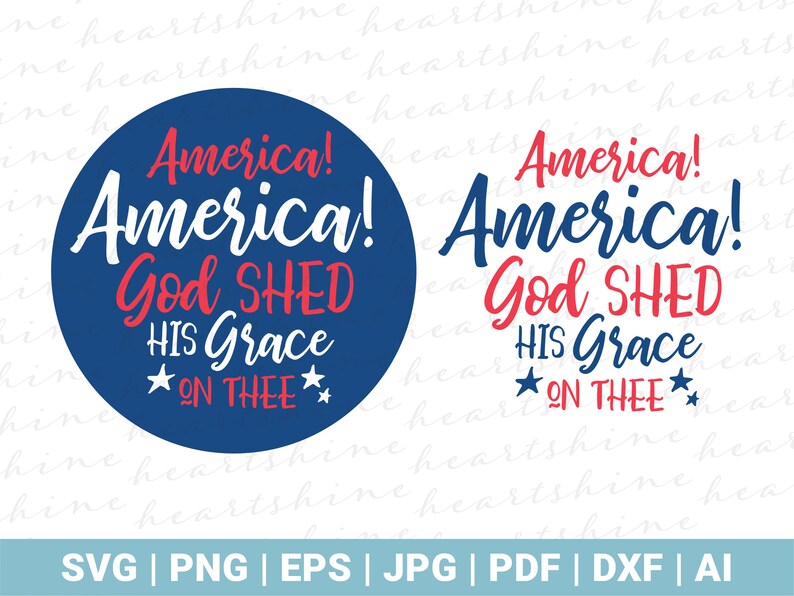 God Shed His Grace SVG Cut File | Americana Song Lyric Word Art Red ...