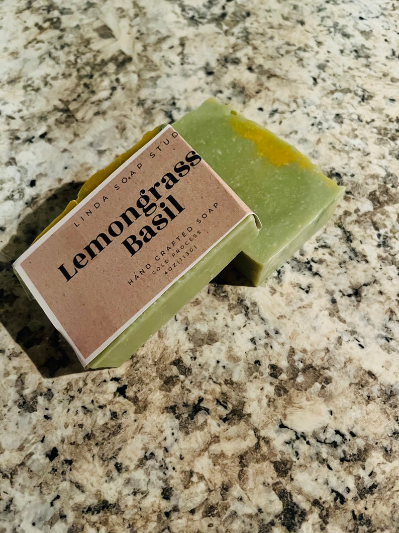 Lemongrass & Basil Handmade Cold Process Soap - Etsy